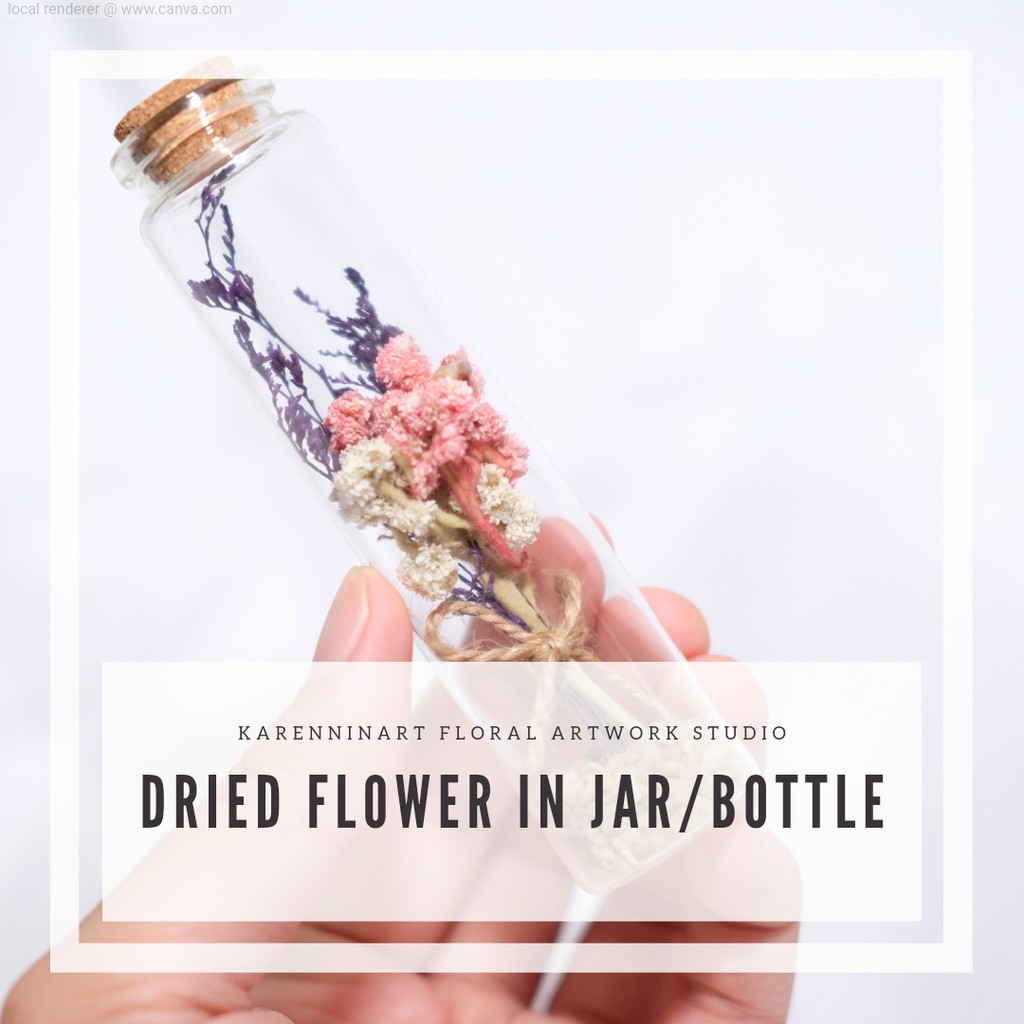 Jual Dried Flower In Jar Florist Batam Bunga Kering Dalam Botol
