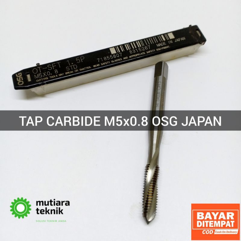 Jual Osg Tap M5 x 0.8 Hand Tap Carbide M5x0.8 Drat Baut 8 | Shopee ...