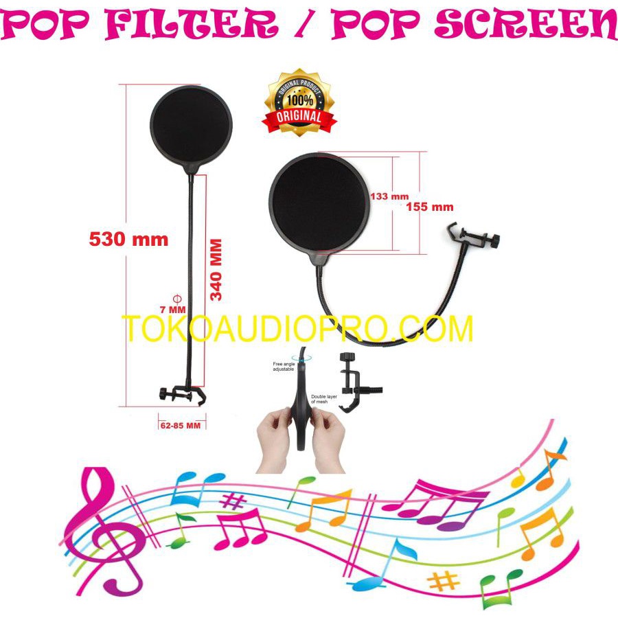 Jual Microphone Pop Filter Microphone | Shopee Indonesia