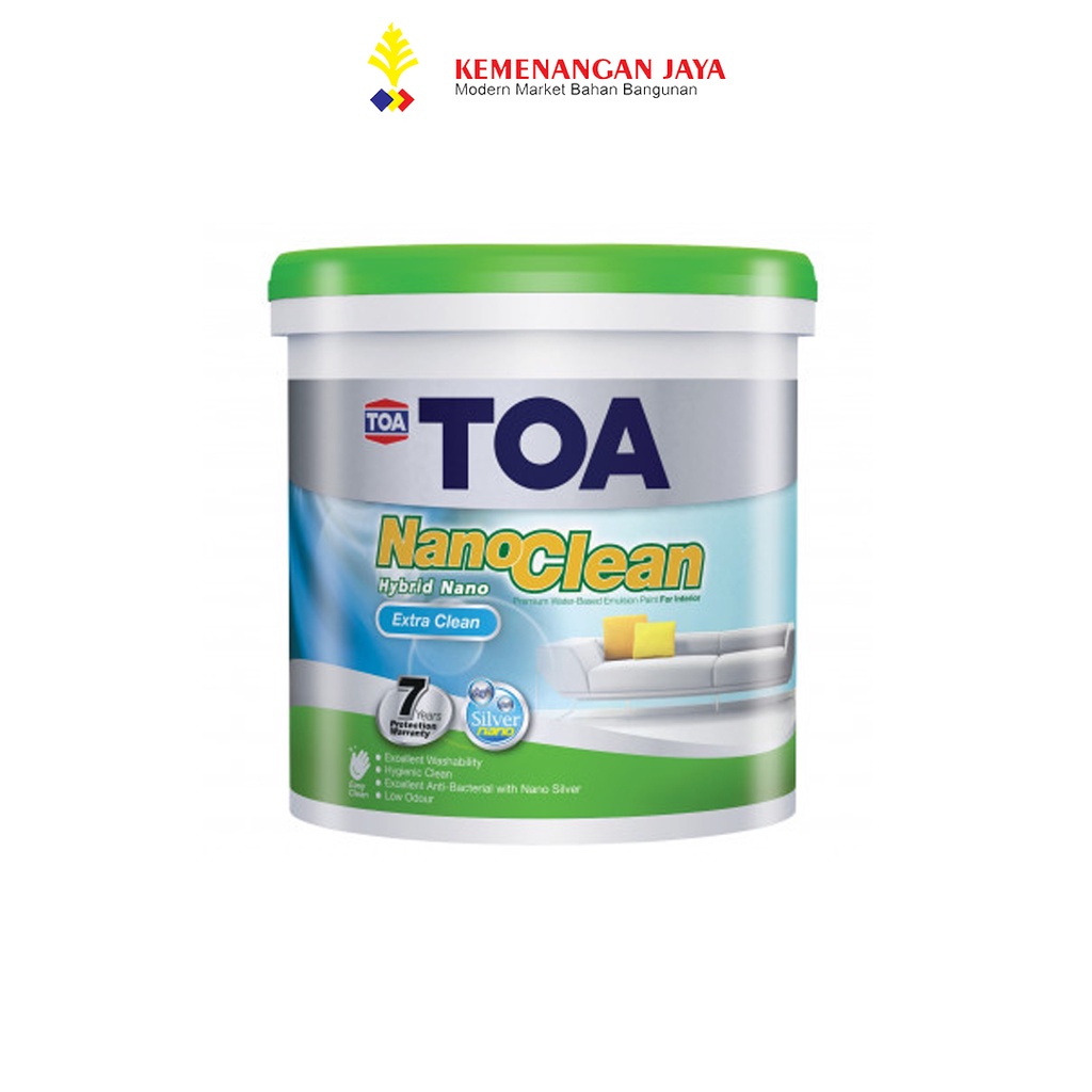 Jual Cat Tembok Interior Toa NanoClean Extra clean / White / 20Kg ...