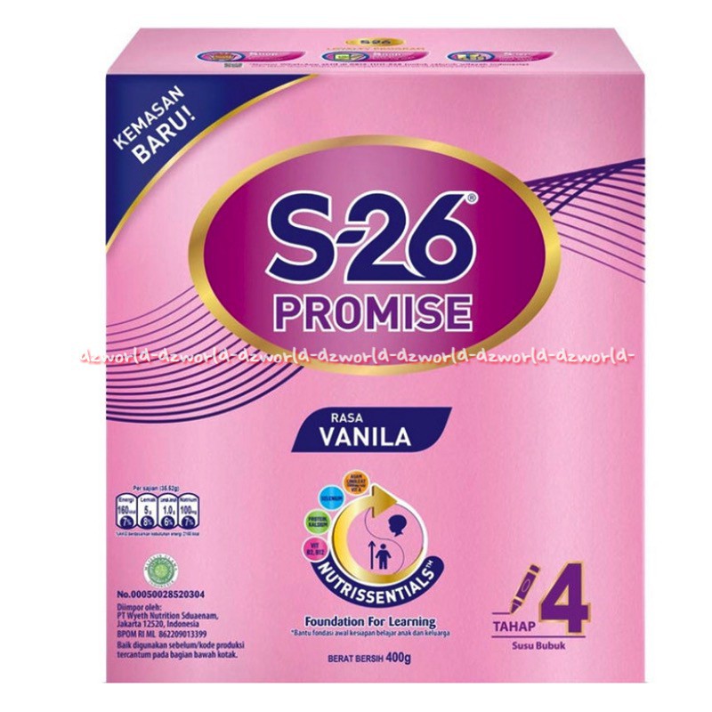 Jual S-26 Promise 400gr S26 Tahap 4 Susu Bubuk S26 Rasa Vanilla 400gr S ...