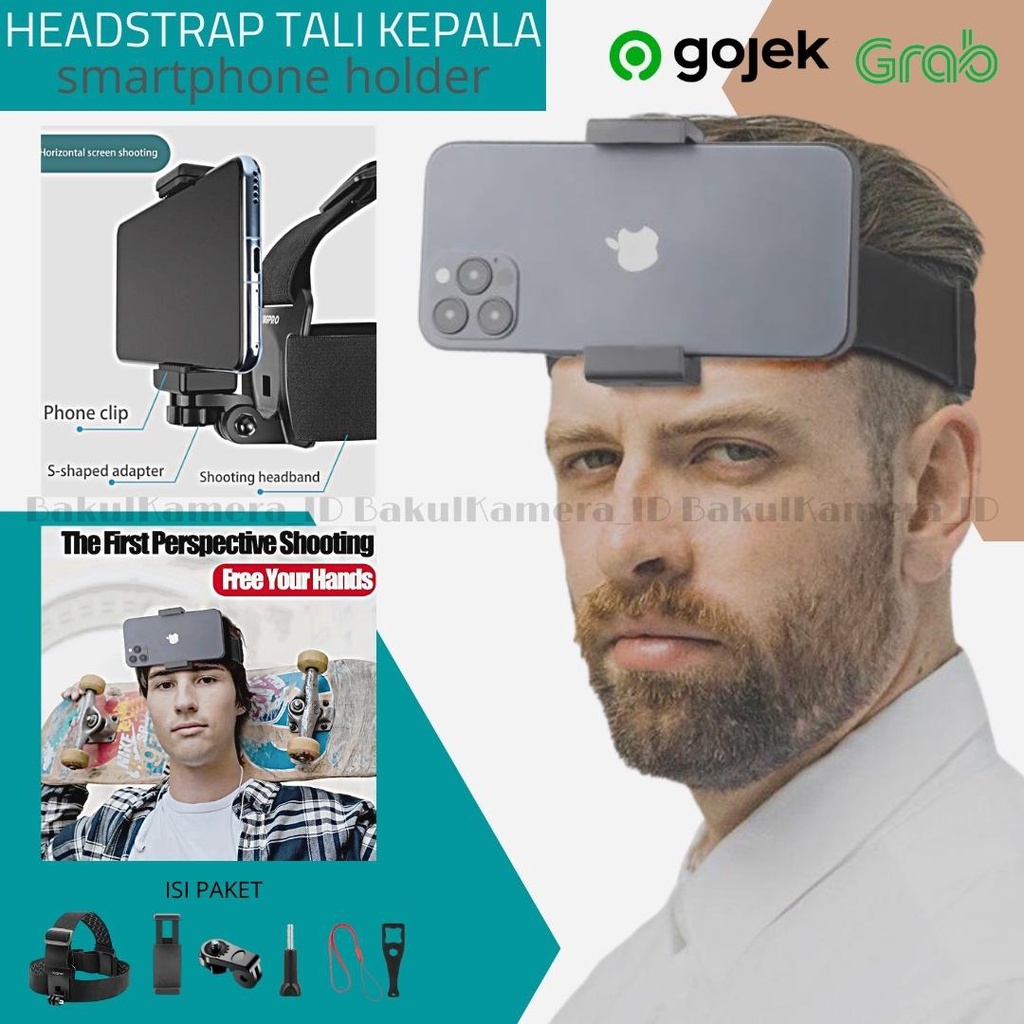 Jual Head Strap Kepala + Holder for Handphone Iphone Samsung Xiaomi ...