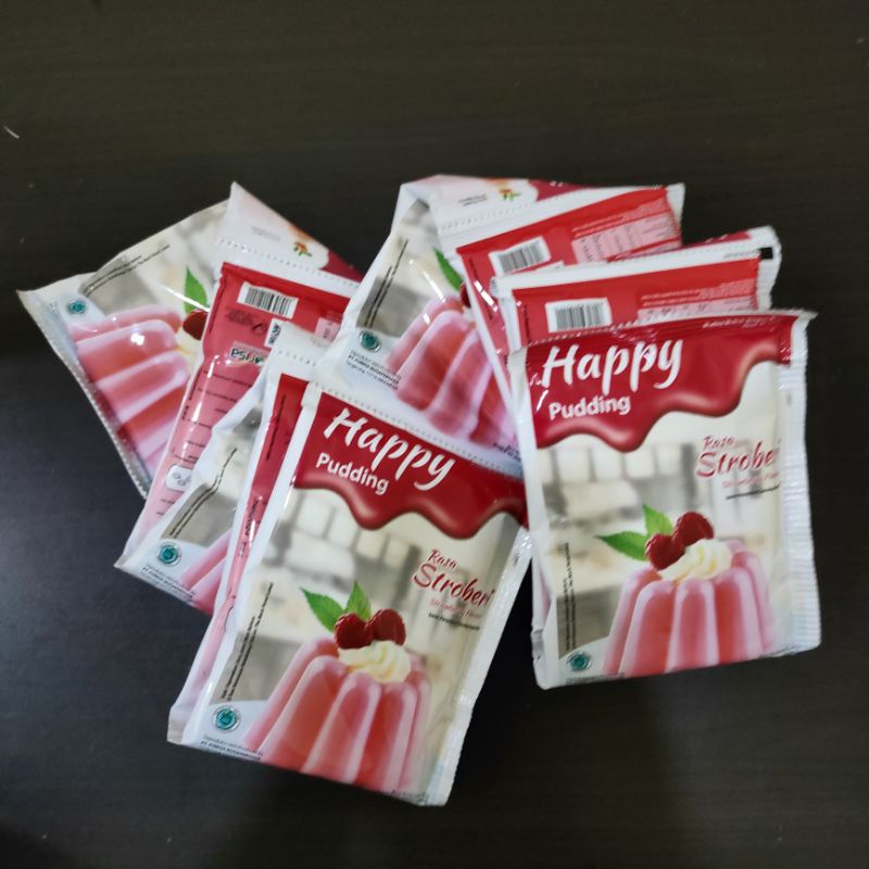 Jual HAPPY PUDING STRAWBERRY 60 GR NUTRIJELL - 1 SACHET | Shopee Indonesia