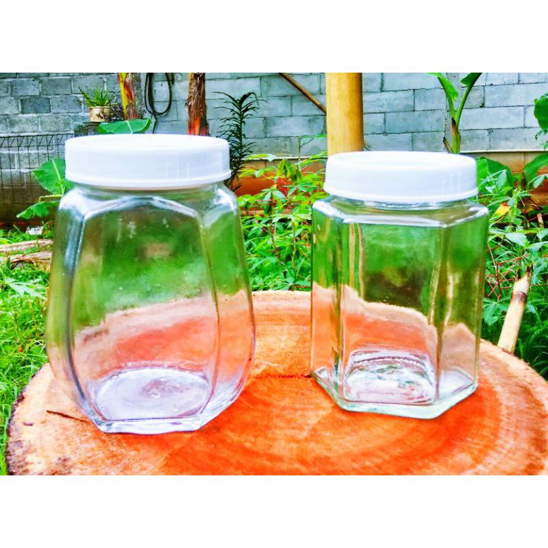 Jual toples kaca toples persegi toples + tutup plastik putih | Shopee ...