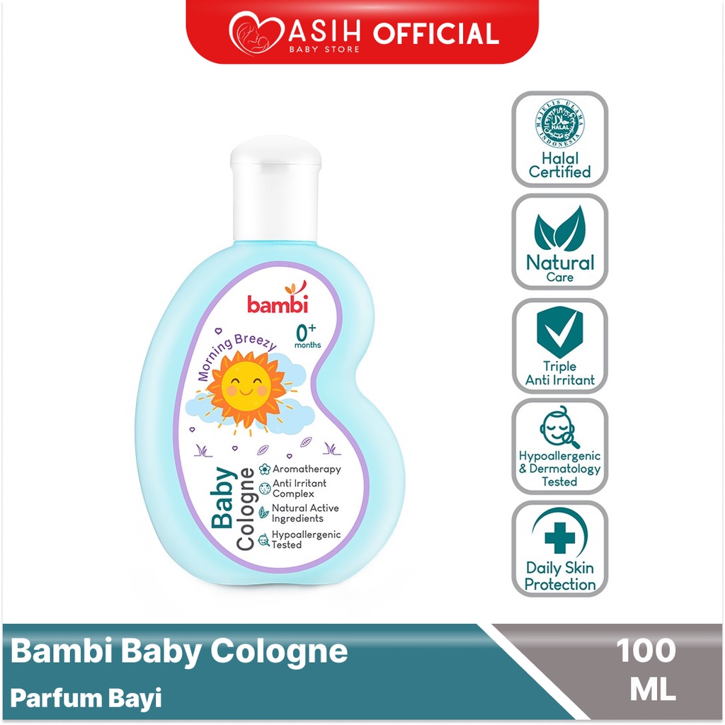 Jual Bambi Baby Cologne Morning Breezy Milky Powdery Sweet Floral ...