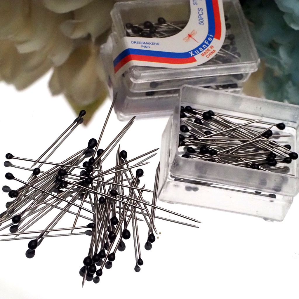 Jual Jarum Pentul Hijab / Jarum Pentul Mini /Head Pins Kecil Kotak ...