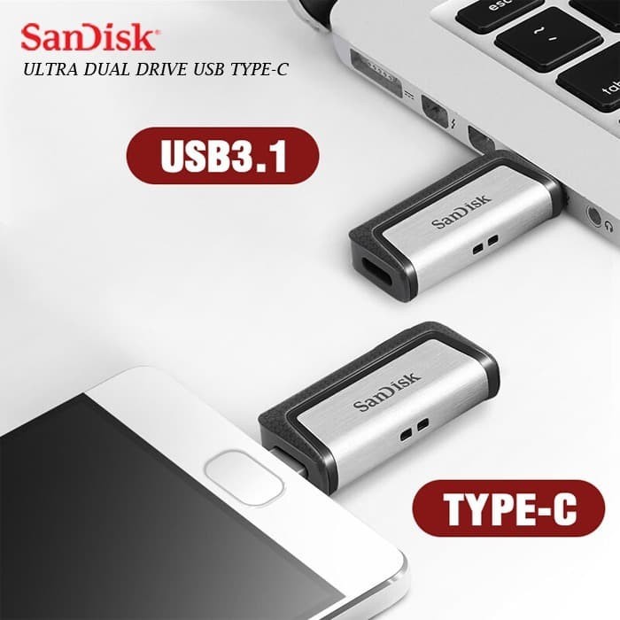 Jual FlashDisk SanDisk Ultra Dual Drive 64GB USB Type C - Original ...