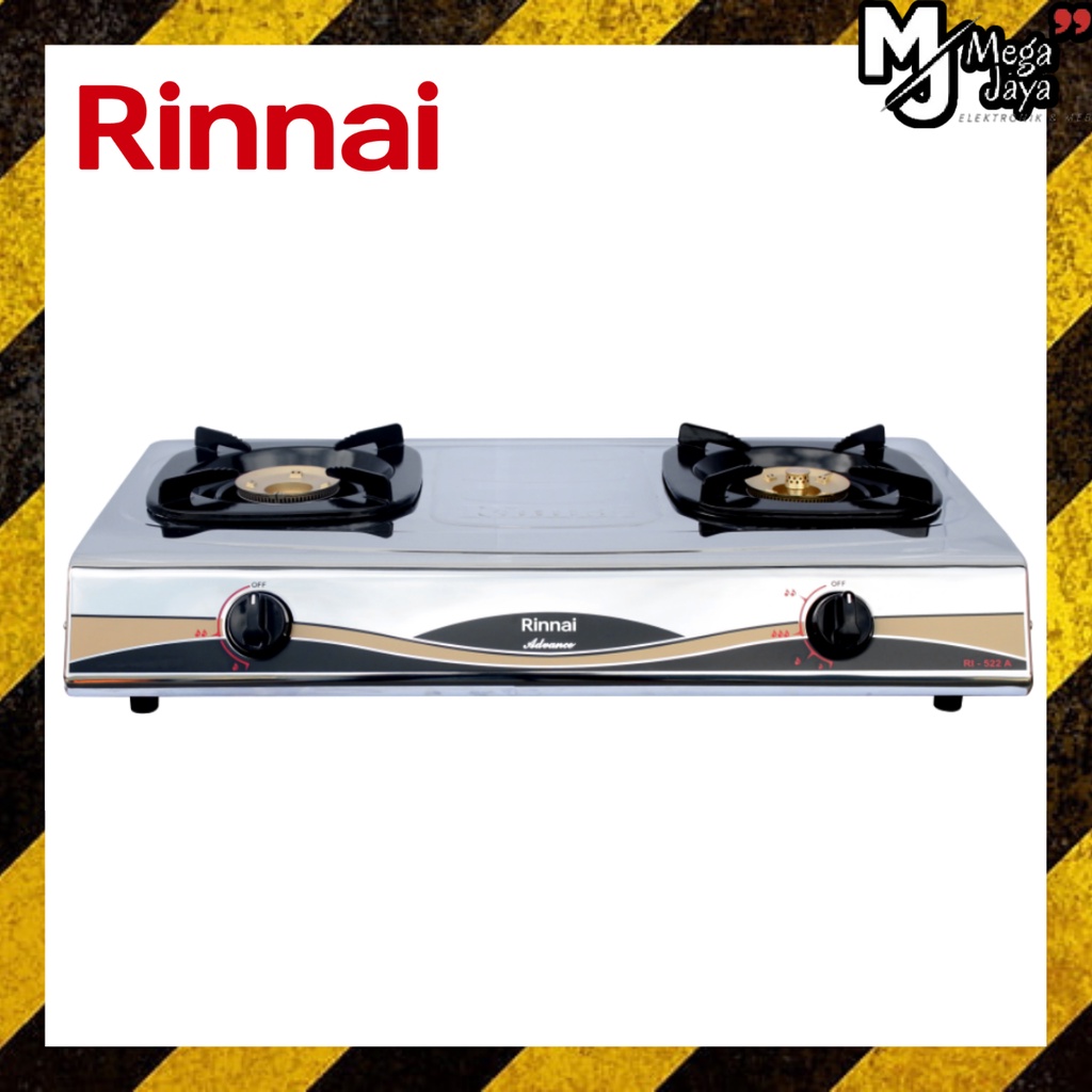 Jual KOMPOR GAS RINNAI RI-522A / RINNAI 522A STAINLESS STEEL | Shopee Indonesia
