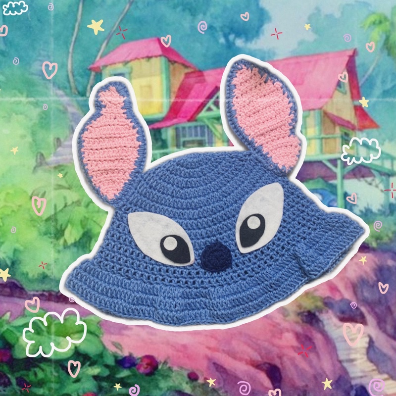 Jual Stitch Crochet Bucket Hat // Topi Rajut Lilo and Stitch | Shopee ...