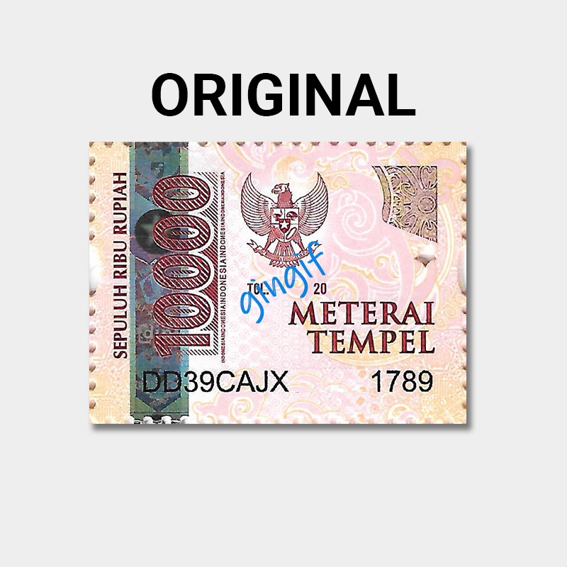 Jual MATERAI 10000 ASLI - METERAI TEMPEL | Shopee Indonesia