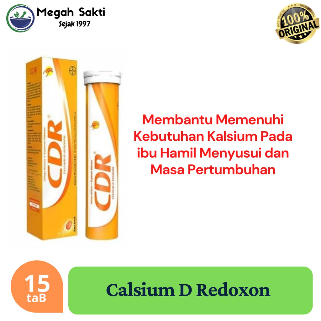 Jual Megah Sakti - Cdr Suplemen Kalsium Rasa Jeruk 15 Tablet | Shopee ...