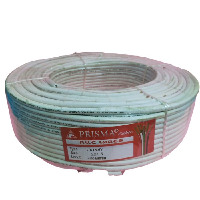 Jual Kabel Serabut NYMHY 2x1,5mm Tembaga Murni @50M Full PRISMA Cable ...