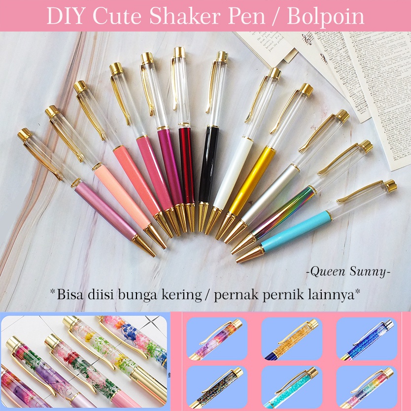 Jual DIY Shaker Pen Bolpoin Pena Bolpen Batang Kosong Bisa Diisi ...