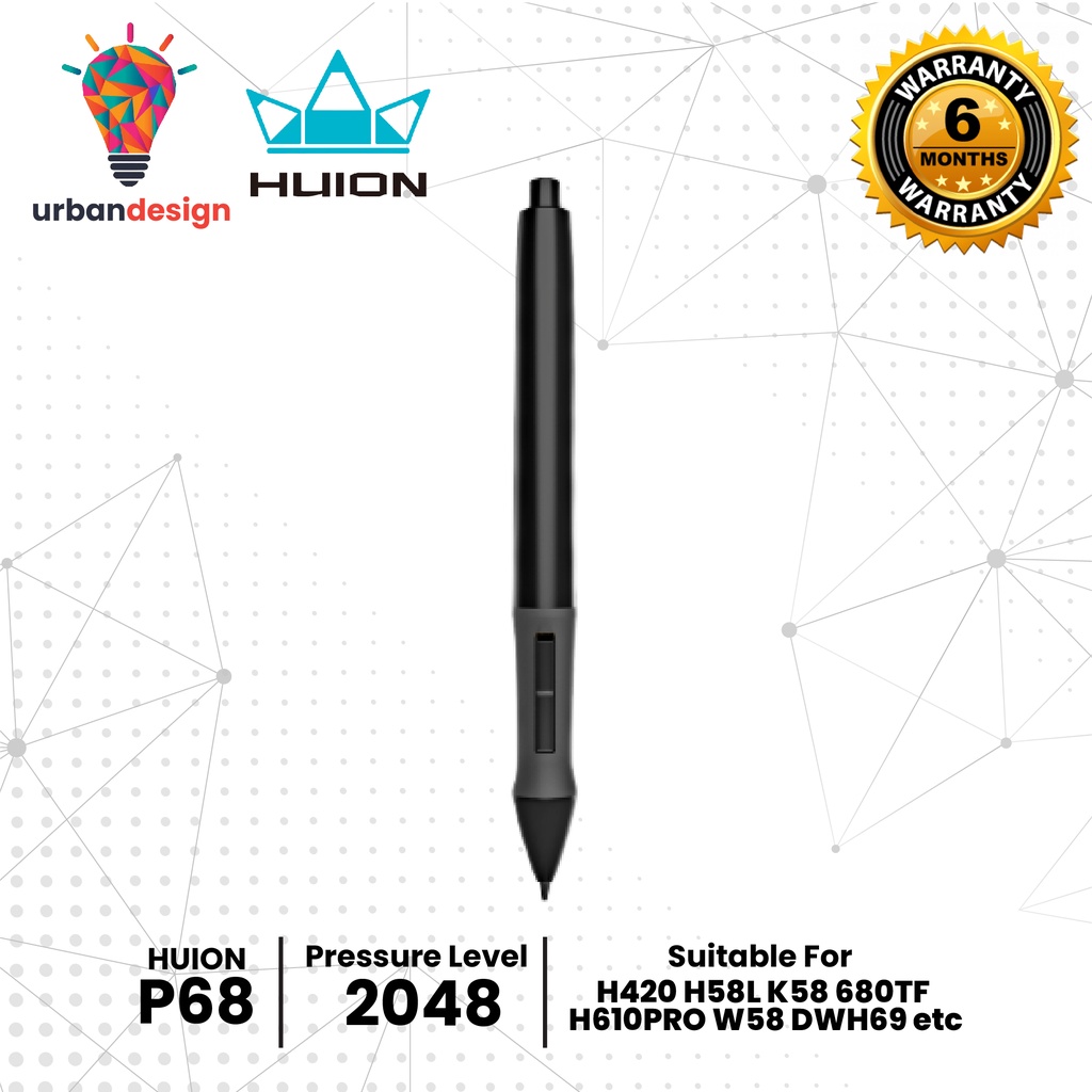 Jual Pen Huion P68 Wireless Graphic Drawing Tablet Pen For H420 etc | Shopee Indonesia