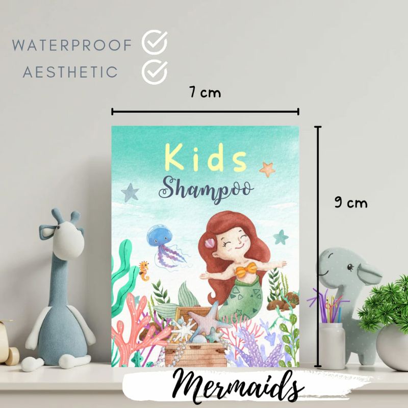 Jual Sticker Label Sabun Shampoo Aesthetic Kids Mermaid 7x9cm | Shopee ...