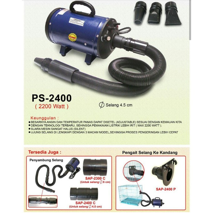 Jual Blower Octagon PS2400 - Pengering Bulu Hewan Anjing Kucing ...