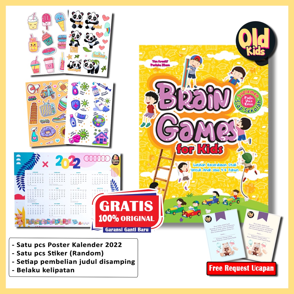 Jual Buku Aktivitas Anak Tk Dan Paud - Brain Games For Kids | Shopee ...