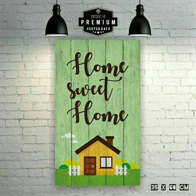Jual Poster kayu - home sweet home | Shopee Indonesia