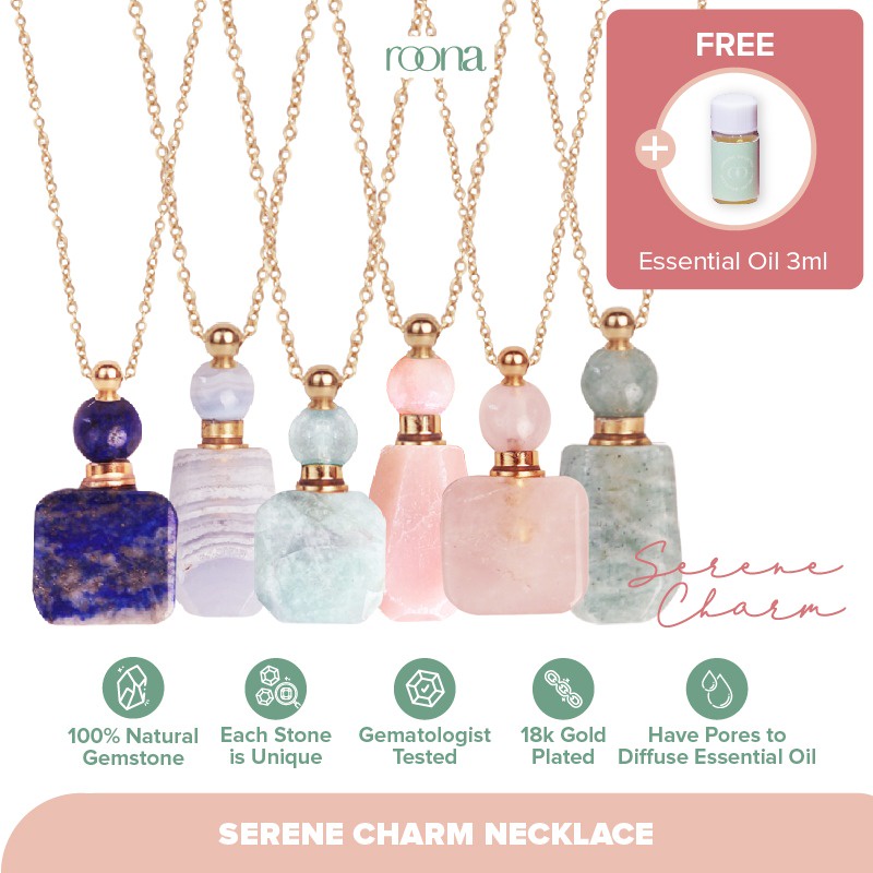 Jual ROONA - Serene Charm Necklace Diffuser Original (Free Essential ...