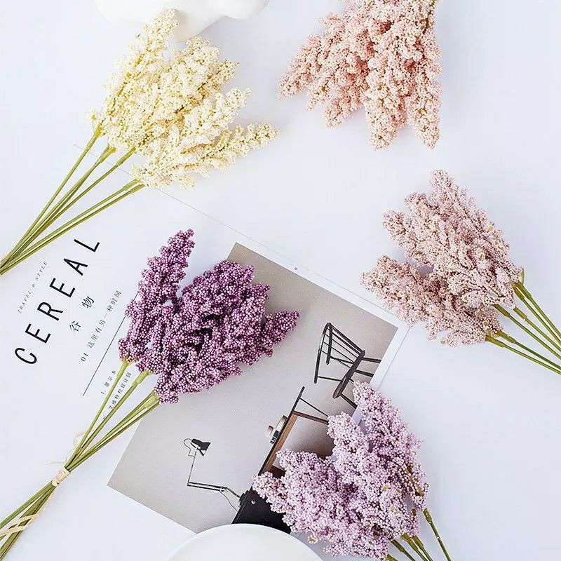 Jual (6 pcs/Ikat) Bunga Artificial RUSTIC Rumput Hias Warna Tanaman ...