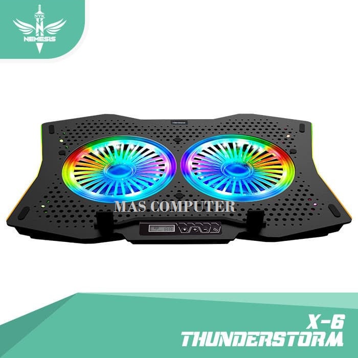 Jual Cooling pad NYK X6 THUNDERSTORM 2 BIG Fan RGB / Coolingpad ...