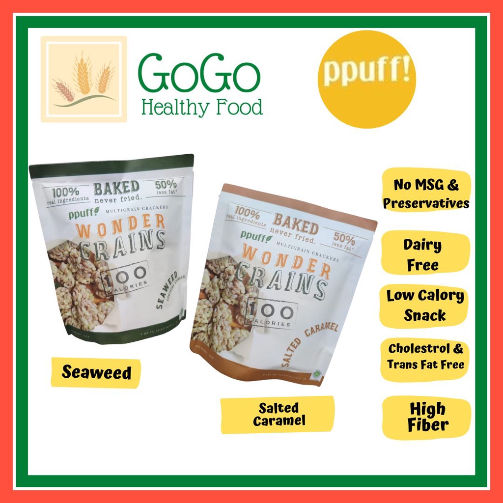 Jual Wonder Grain Ppuff - Seaweed Salted Caramel 25gr - Snack Sehat ...
