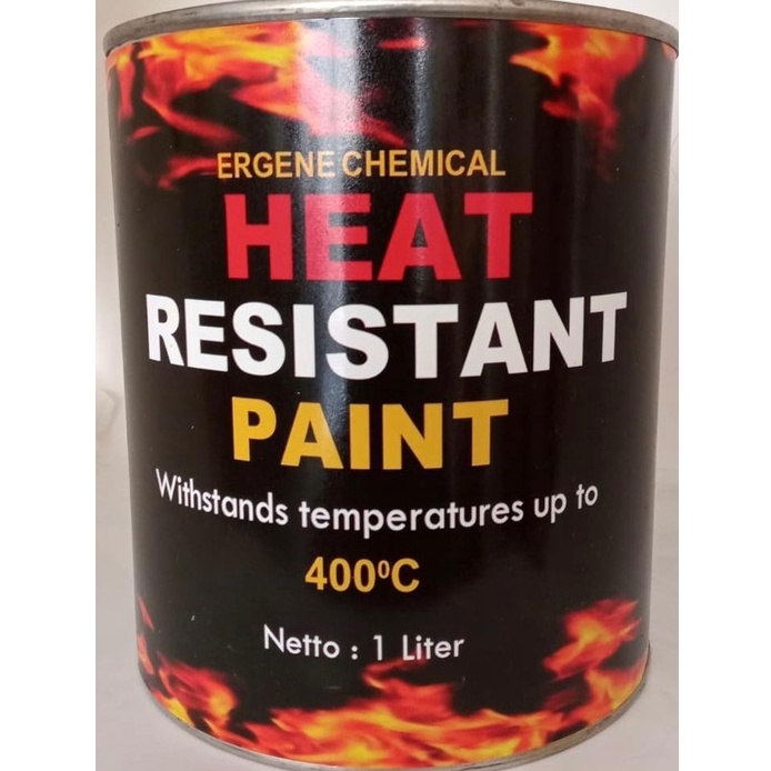 Jual Cat High Temp 400 derajat celsius -Silver -1 Liter-Cat Tahan Panas ...