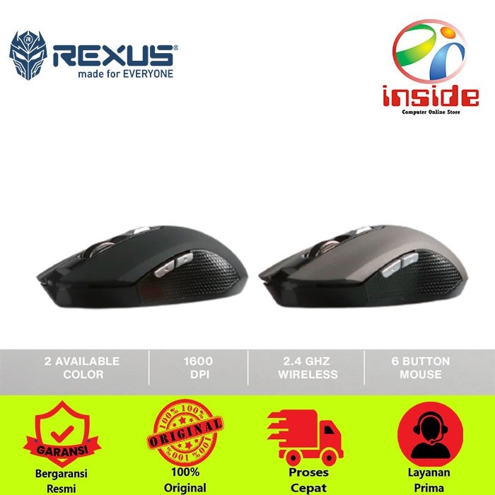 Jual Rexus Mouse Wireless Gaming Avenger 110 - Black | Shopee Indonesia