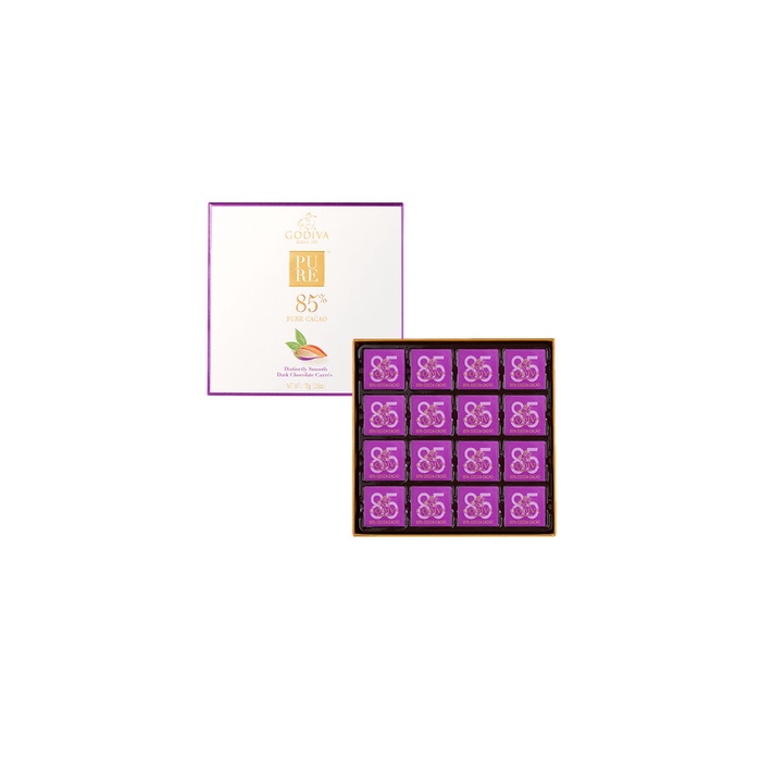 Jual Godiva Pure 85% Dark Chocolate Carr Gift Box 16 Pcs | Shopee Indonesia