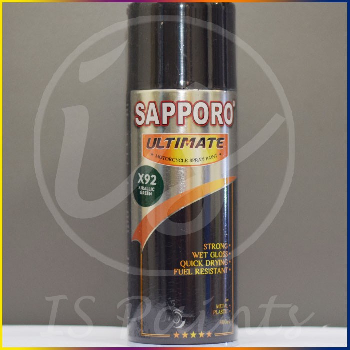 Jual Cat Aerosol Sapporo Ultimate X92 (Xirallic Green) @ 400 cc Cat ...