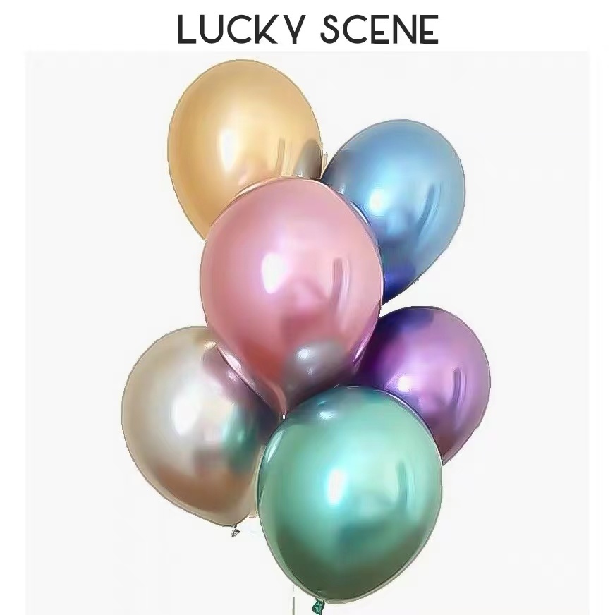 Jual Balon latex metalik chrome / balloon chrome 12inch per pack isi ...