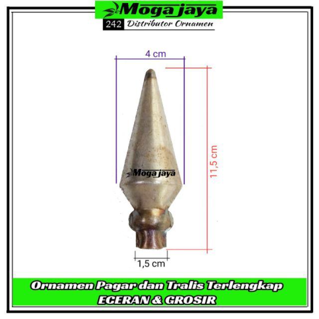 Jual Tombak pengaman pintu pagar besi plat kecil tombak gerbang ornamen ...