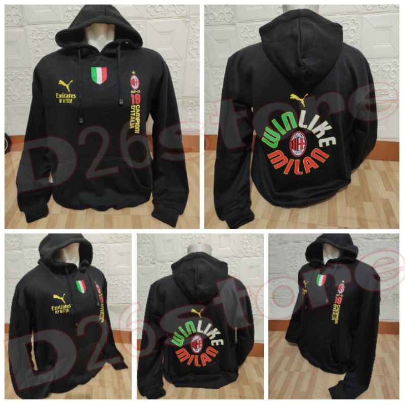Jual Sweater HOODIE Ac Milan Campioni D Italia 2021 / 2022 Win Like ...