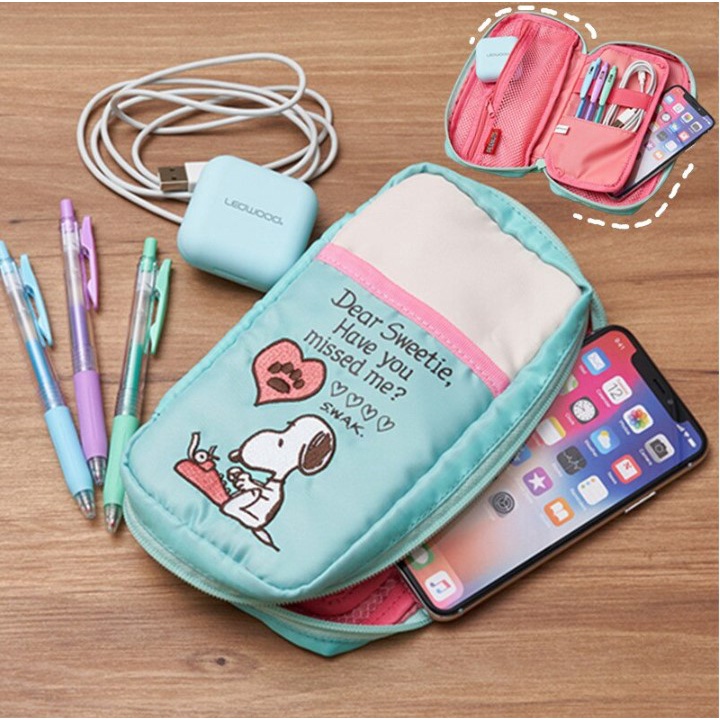 Jual DOMPET ALAT TULIS SNOOPY | PERATALAN SEKOLAH ANAK | Shopee Indonesia