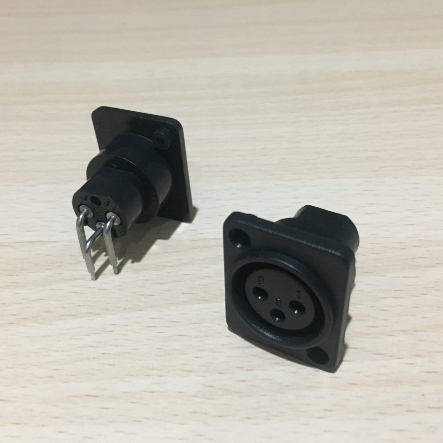 Jual SOCKET SOKET CANON XLR FEMALE BODI BODY SASIS KOTAK PVC PLASTIK ...