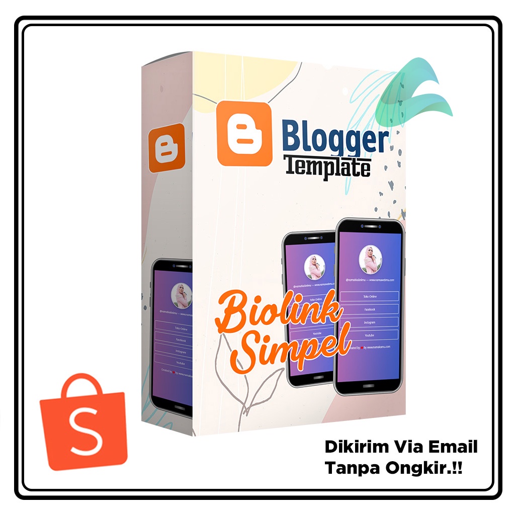 Jual Blogger Template Biolink Simpel Mudah digunakan | Shopee Indonesia