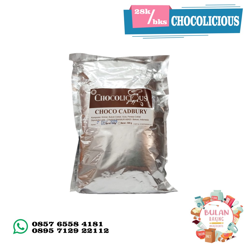 Jual Bubuk Minuman Chocolicious Choco Cadburry (500g) | Shopee Indonesia