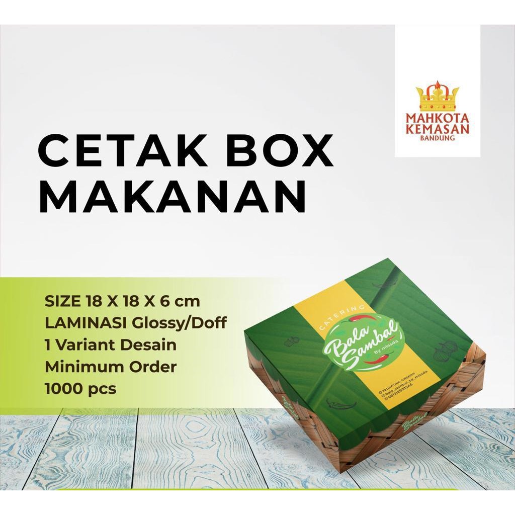 Jual CETAK BOX MAKANAN / CUSTOM UKURAN / BOX SNACK MAKANAN / CETAK BOX ...