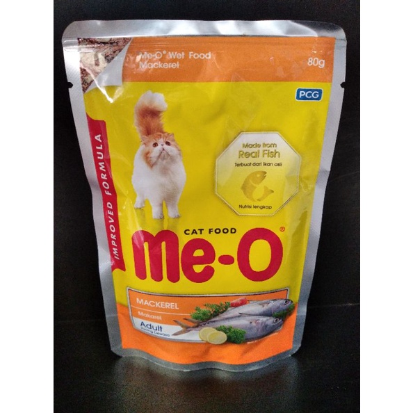 Jual cat food meo sachet makarel 80 g | Shopee Indonesia