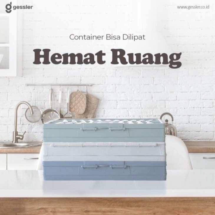 Jual Container Lipat Folding Box FoldK Tray Kotak 60 Liter Gessler ...