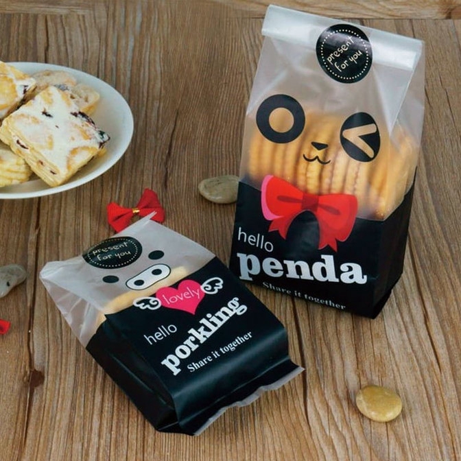 Jual Plastik Bungkus Kue Permen Roti 7 X 20 Cm Putih Susu Doff Panda ...