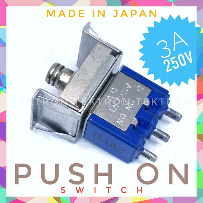 Jual Push On Switch 3A 250V SPDT made in Japan, rocker sw | Shopee ...