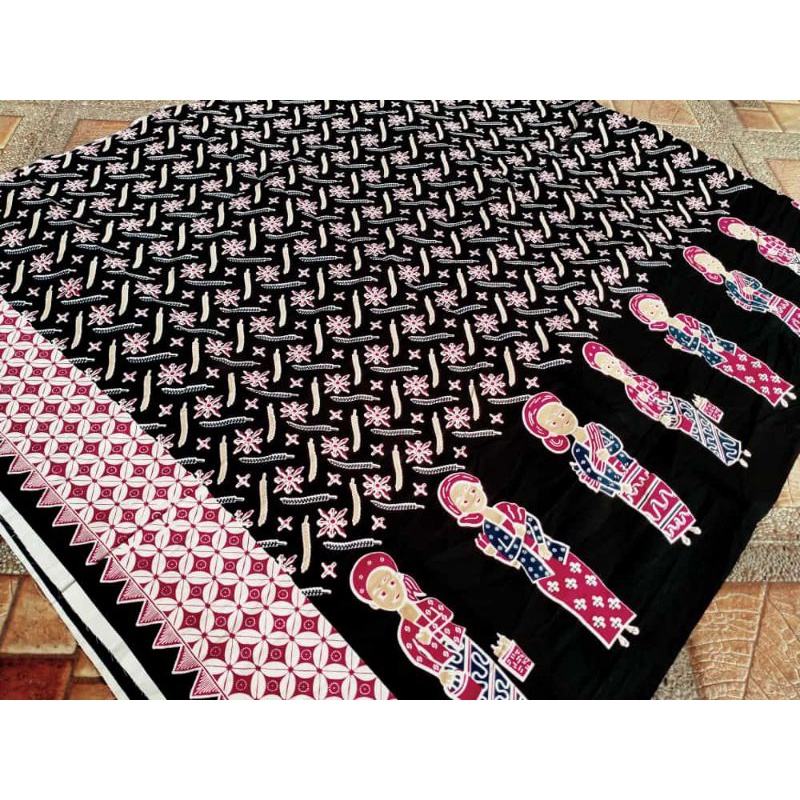 Jual kain batik karakter mbok jamu gendong mini ( bisa pilih warna ...