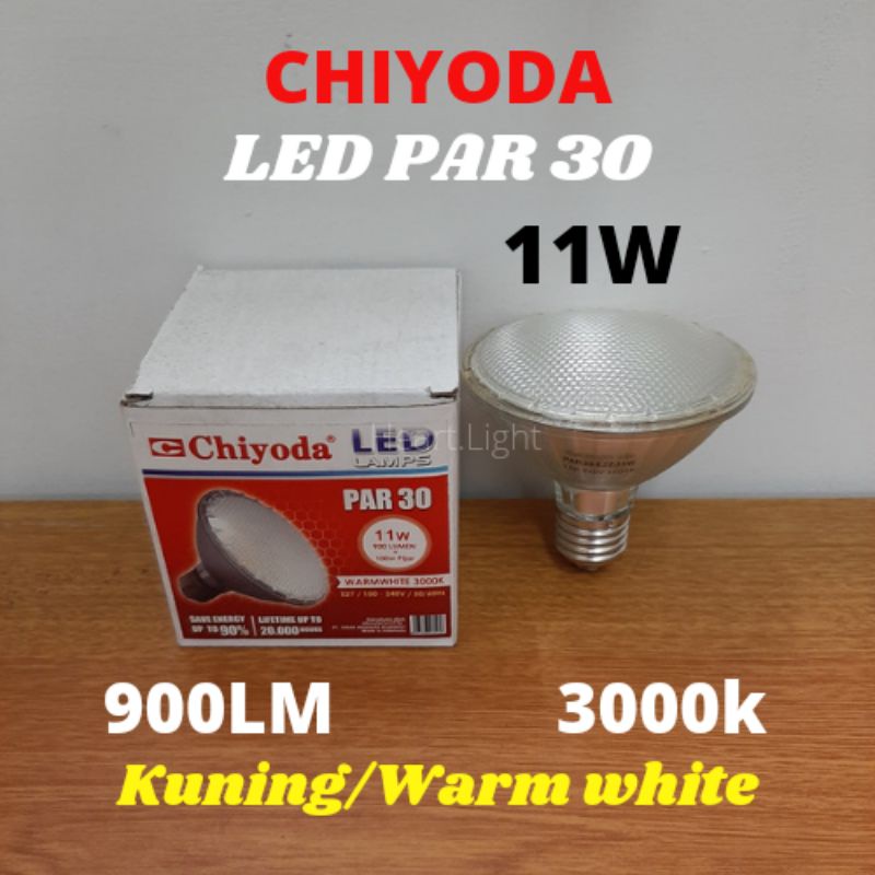 Jual LAMPU LED CHIYODA LED PAR 30 11W WARM WHITE KUNING 900LM E27/LAMPU SOROT LED PAR 30 11W ...
