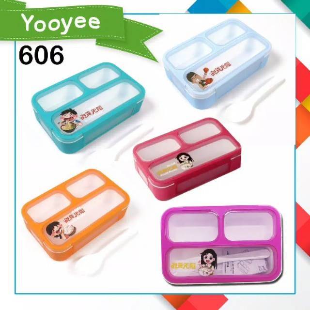 Jual YOOYEE MINI SEKAT 3 TYPE 606 / LUNCH BOX YOOYEE 606 L1 | Shopee ...