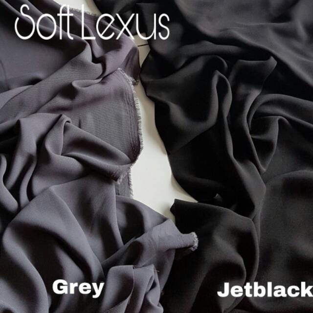 Jual Kainabaya kain soft Lexus DARK GREY DAN JETBLACK POLOS kain lexus ...