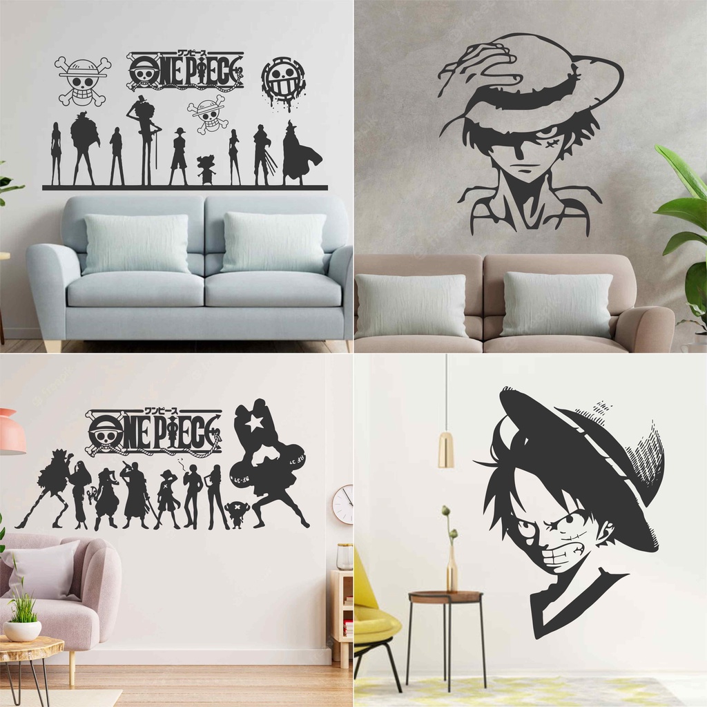 Jual STICKER/STIKER CUTTING ANIME ONE PIECE WALL STICKER LUFI KARTOON ...