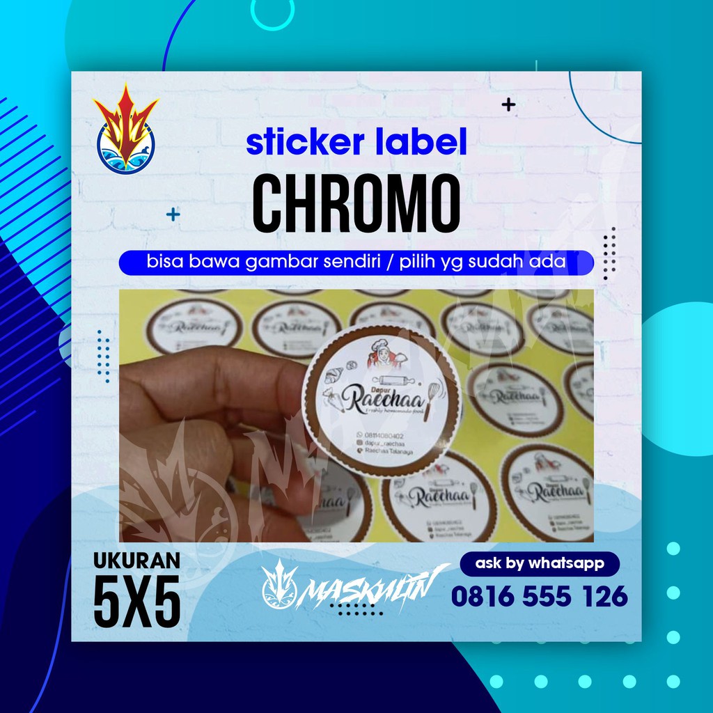 Jual stiker label 5x5 chromo TOKO OLSHOP KUE BAKERY / KEMASAN ...