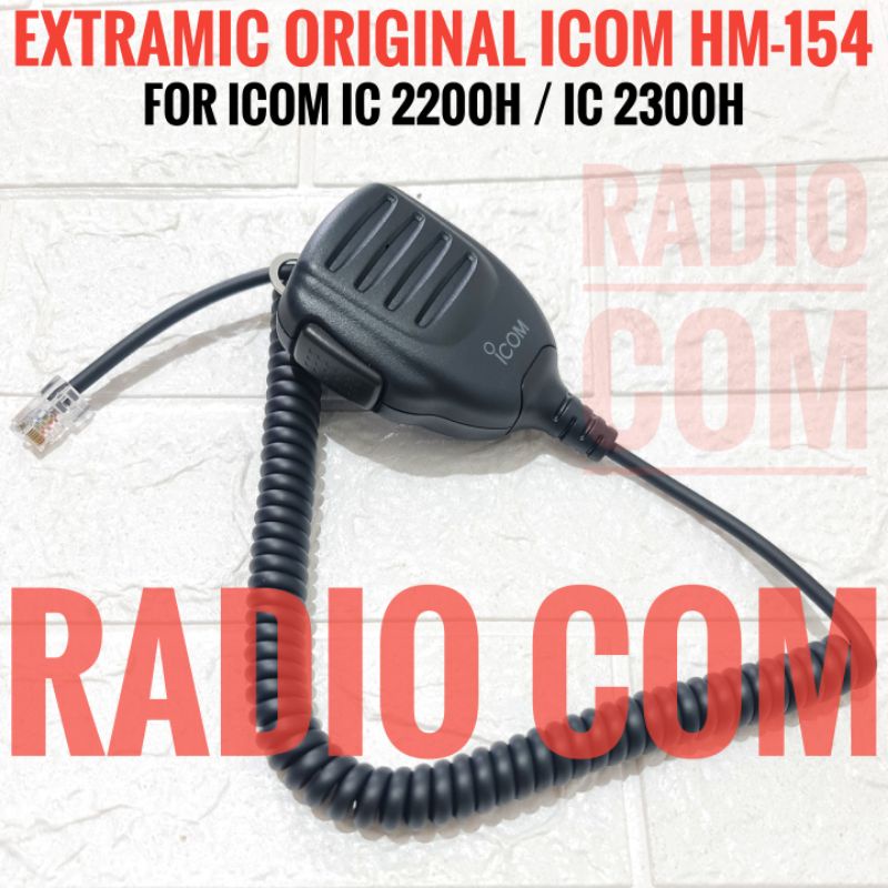 Jual EXTRAMIC RADIO RIG ICOM 2300H ORIGINAL HM154 PTT MIC HM-154 MICROPHONE ICOM HM-154 8 PIN ...