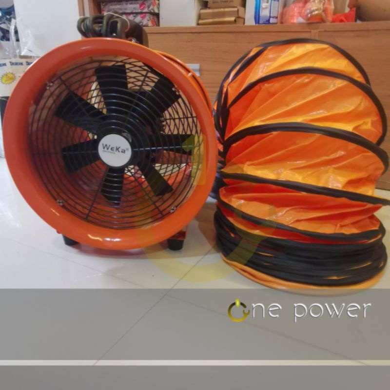 Jual Kipas Blower Ventilator Portable 12 inch Weka Plus Flexible Duct 10 M | Shopee Indonesia